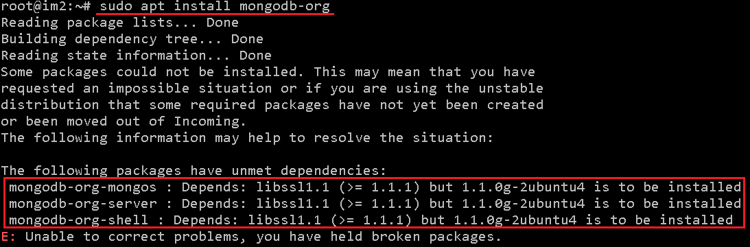 安裝MongoDB出現libssl1.1版本告警 – 21點情報網